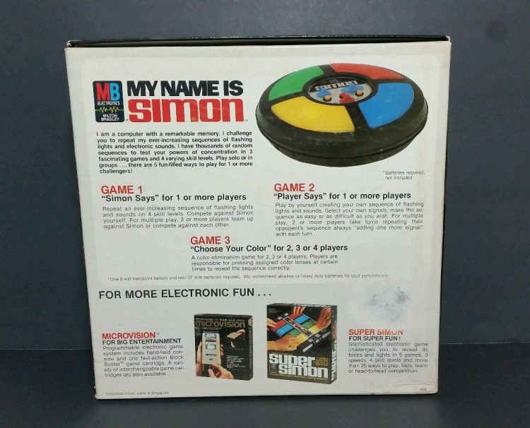 Vintage 1978 Simon Game with Original Box and Instructions - Out of the ...